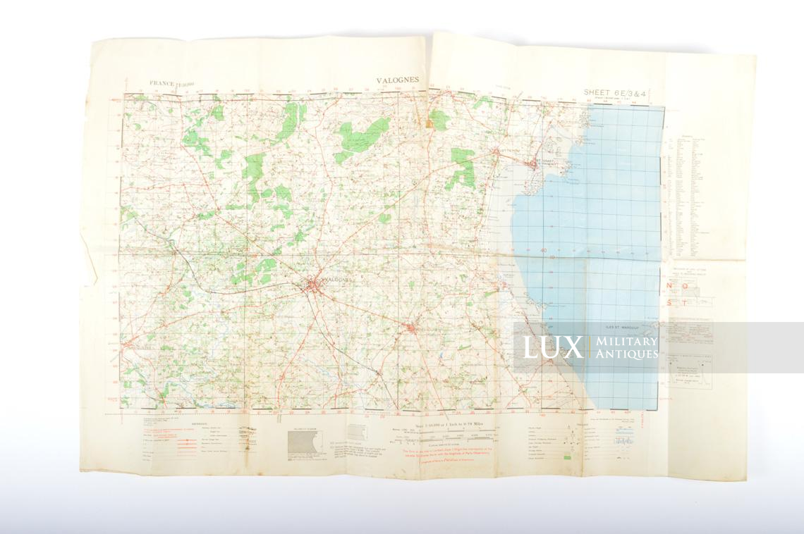 US Army D-DAY map, « Valognes », Normandy, 1943