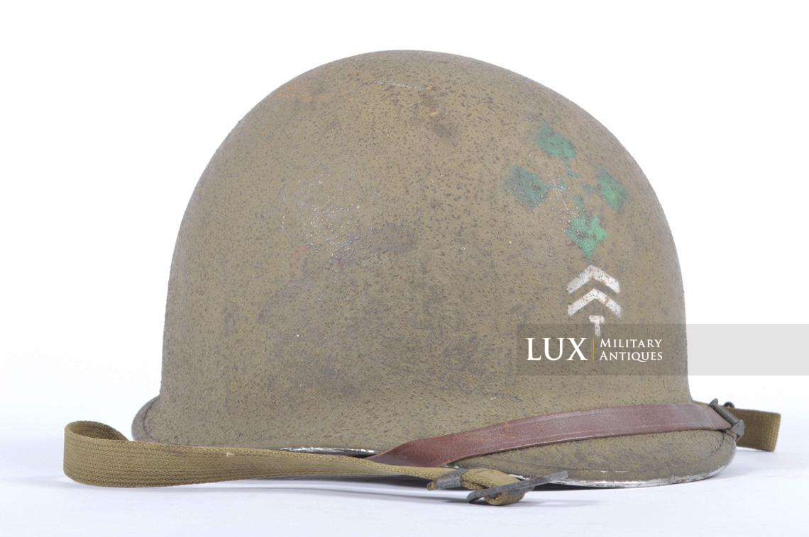 USM1 identified 4th Infantry Division fixed bale helmet, « IVY DIVISION
