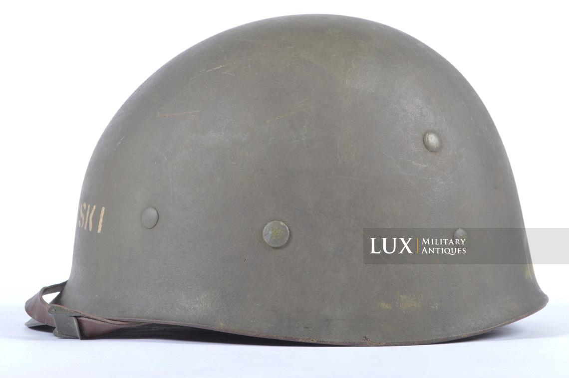 USM1 identified 4th Infantry Division fixed bale helmet, « IVY DIVISION