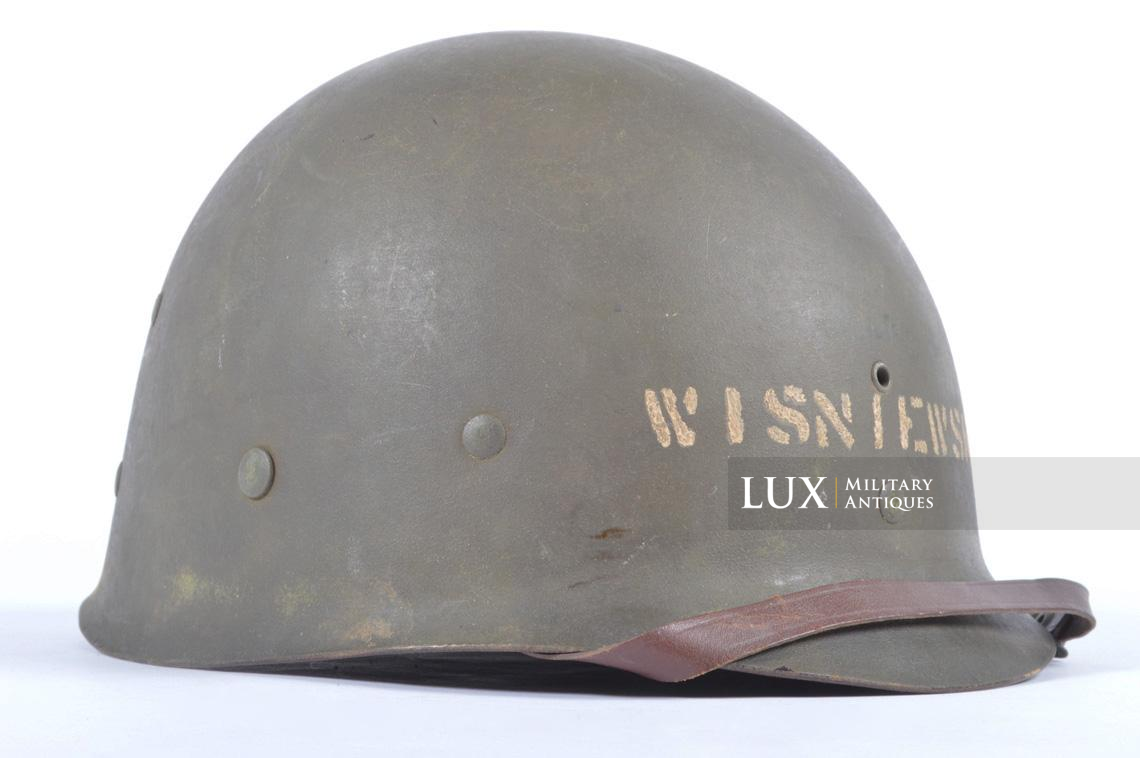 USM1 identified 4th Infantry Division fixed bale helmet, « IVY DIVISION