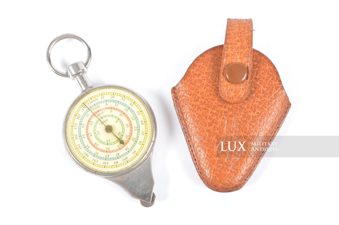 German soldiers map case distance measuring meter / gauge with pouch ...