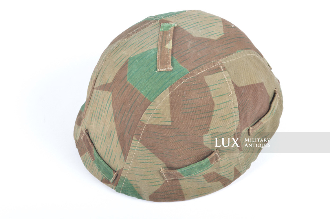 German Army issue combat splinter camouflage helmet cover, « combat worn