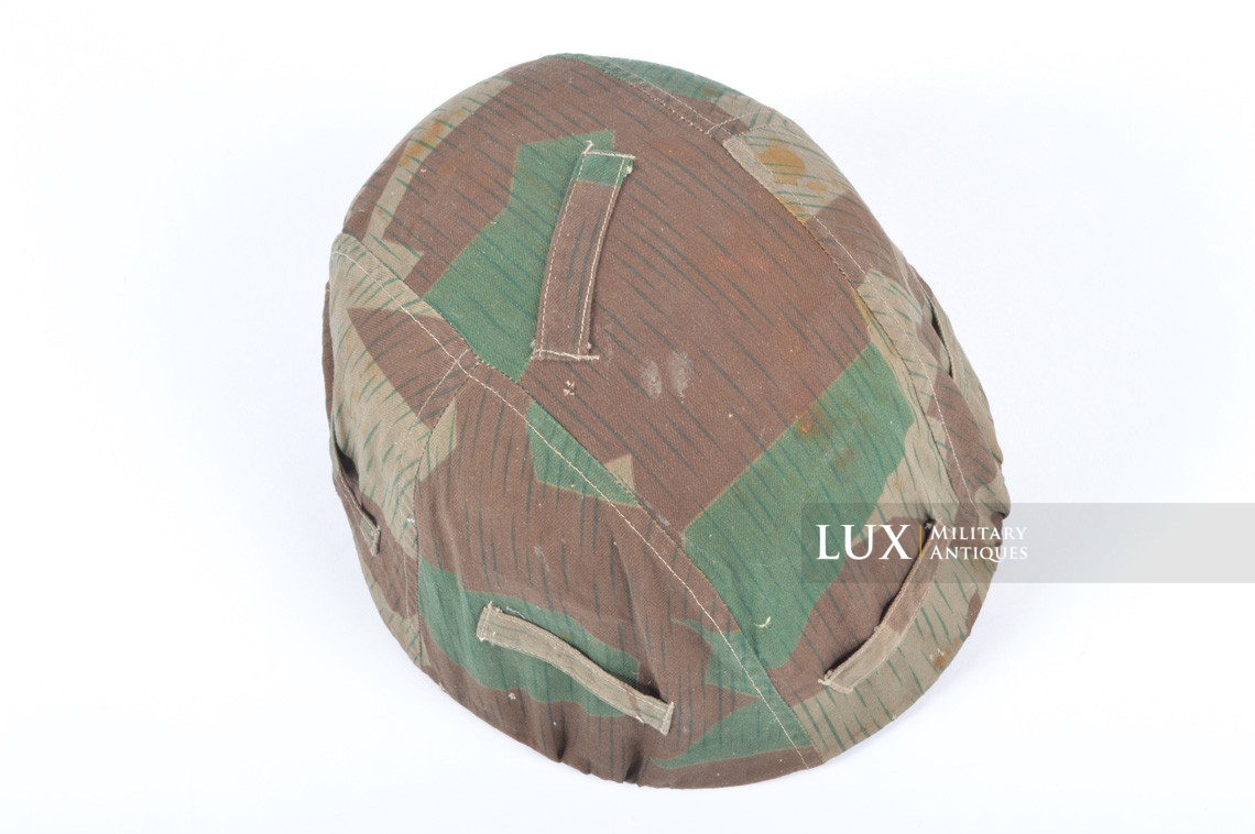 German Army issue combat splinter camouflage helmet cover, « combat worn