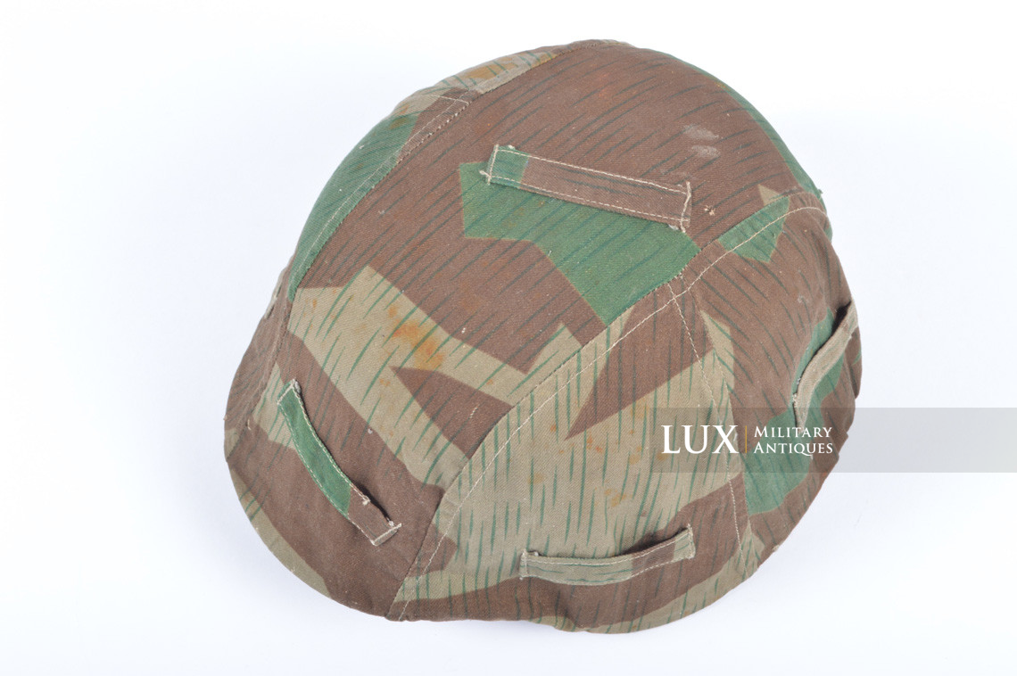 German Army issue combat splinter camouflage helmet cover, « combat worn