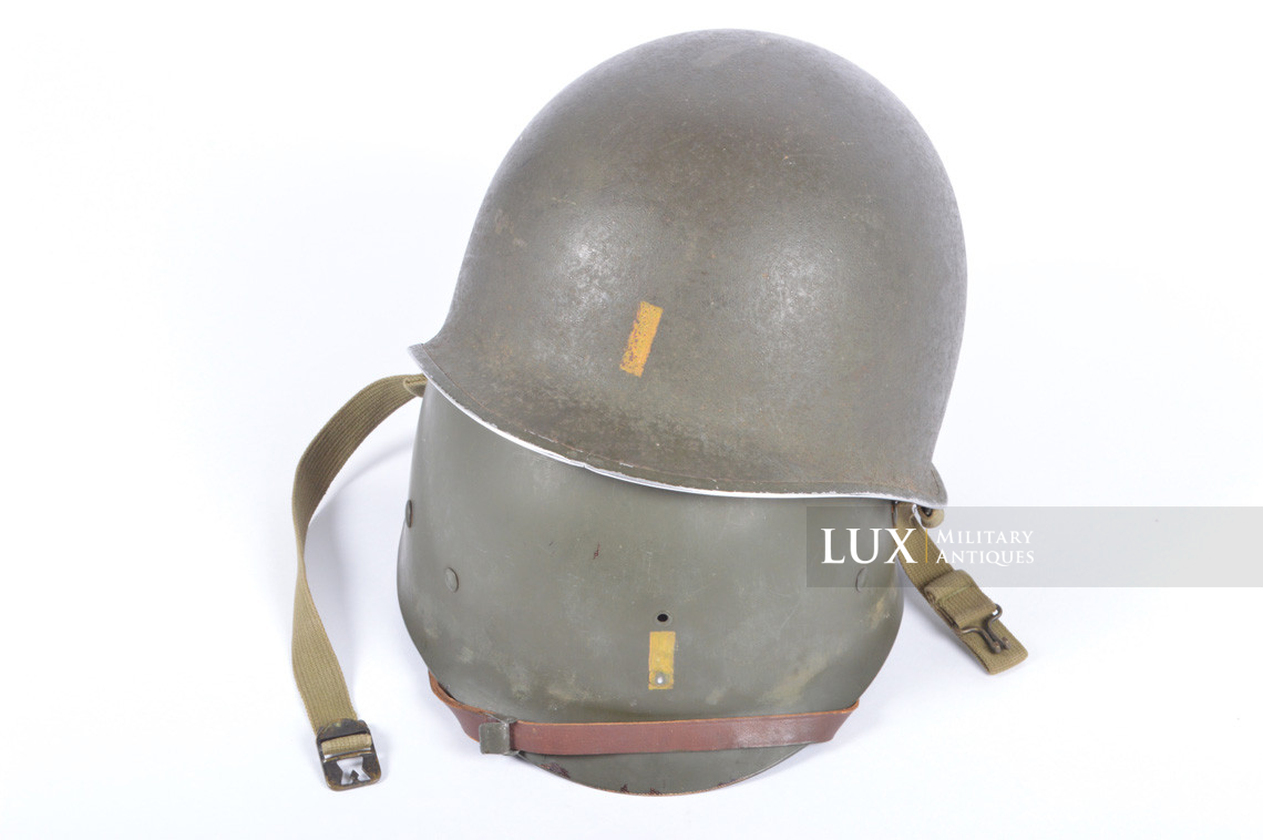 USM1 2nd lieutenant's fixed bale front seam combat helmet set