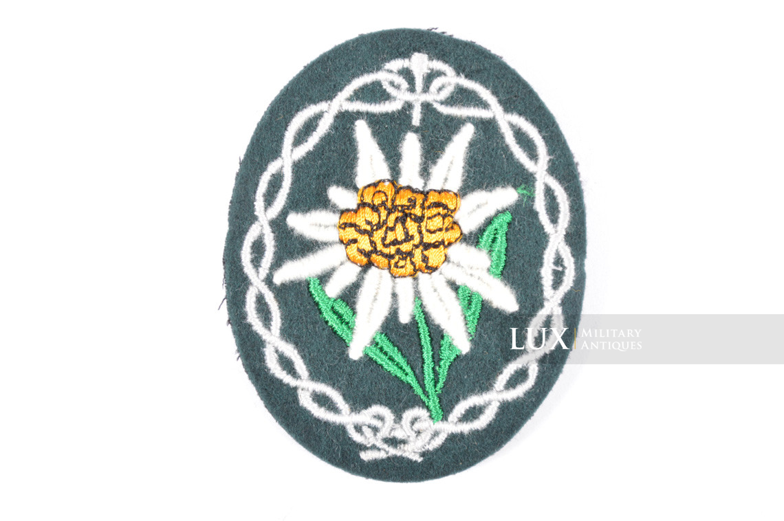German Gebirgsjäger sleeve patch, « Edelweiss