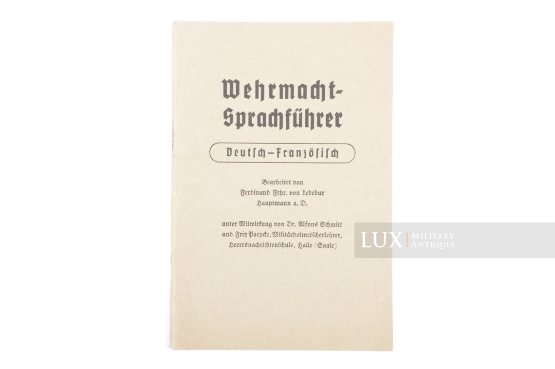 German-French issued translation booklet