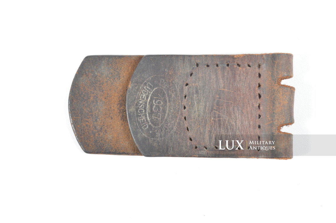 German Luftwaffe belt buckle leather tab, « L.B.A. 1937