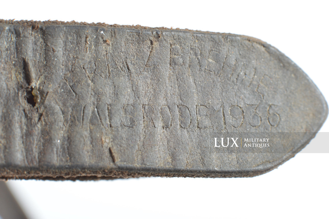 German helmet chinstrap, « Franz Brehme 1936