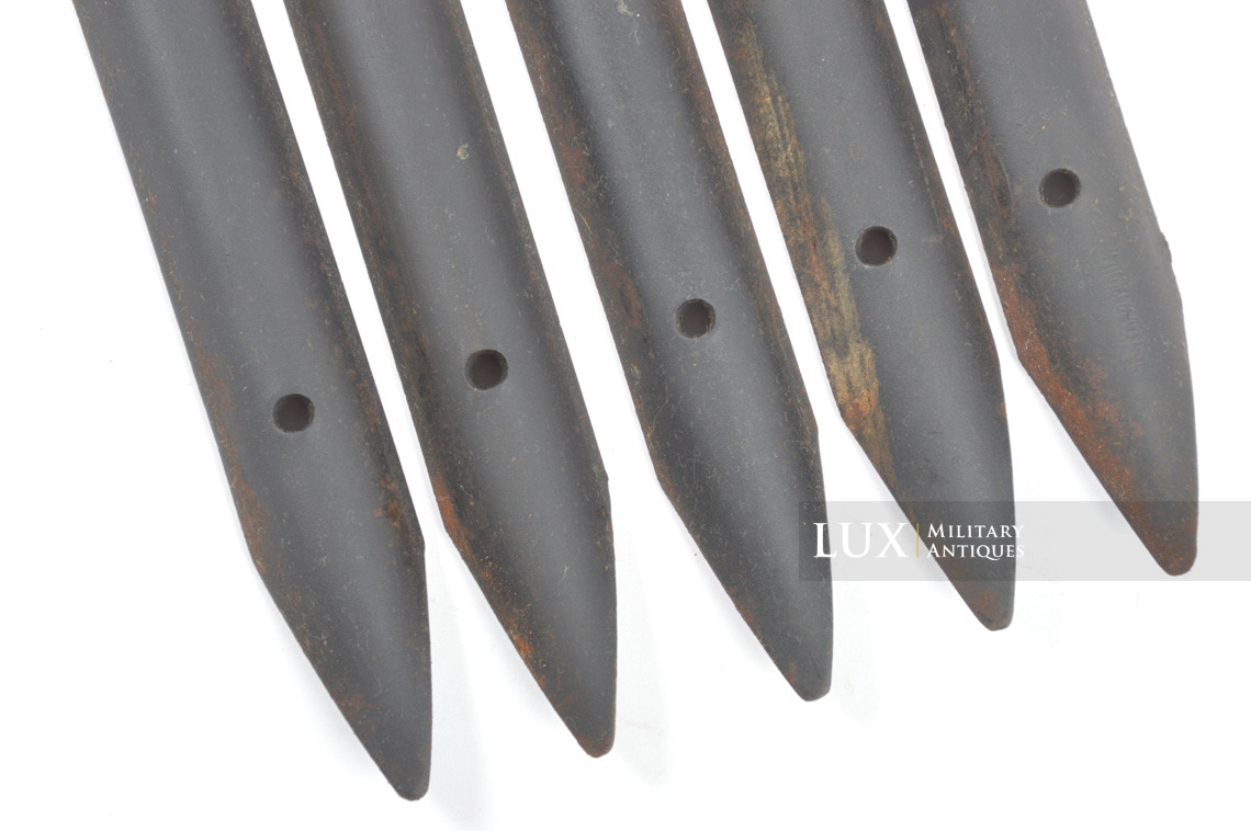 Set of five German unissued metal tent pole, « gyq43