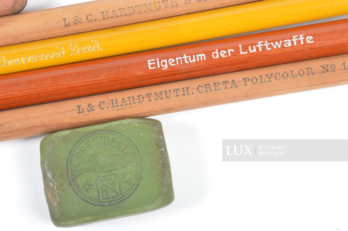 German period map case pencil and eraser set