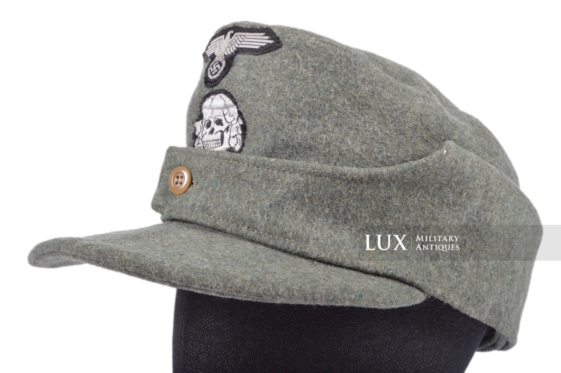 Unissued Waffen-SS EM M43 Field Cap with stacked insignia