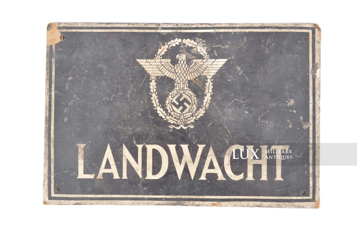 German police building sign, « Landwacht