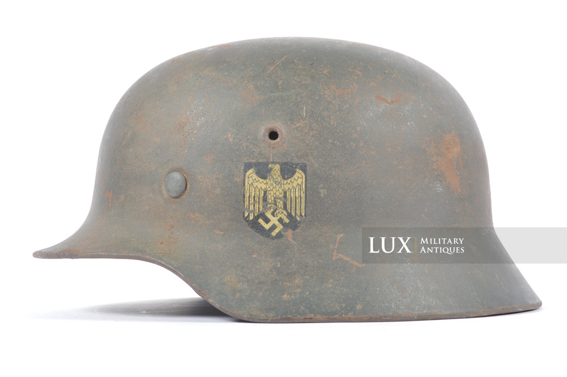 M40 Heer single decal combat helmet, « woodwork find / untouched