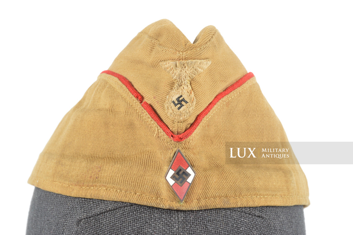 Rare early Hitler youth leader summer overseas cap, « named