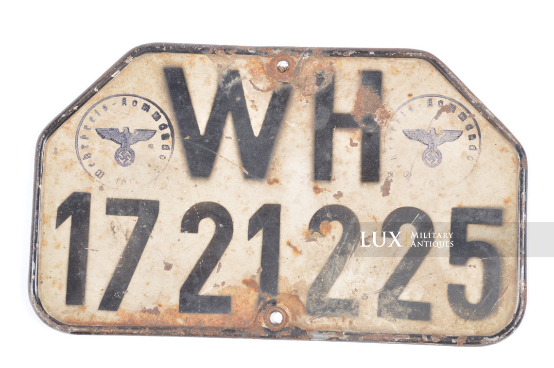 German Heer motorcycle license plate